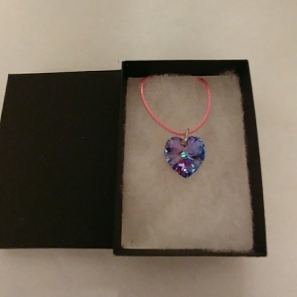 Jewelry | Cosmic Pink Crystal Heart Necklace | Poshmark